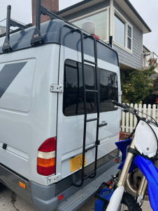 Ford Transit Van Rear Black Ladder by Surco - Northwest-Overland.com