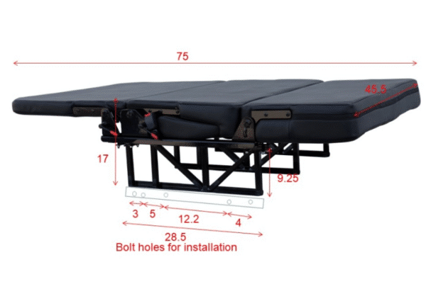 vS30 2019-2023 Mercedes Sprinter Van 3 Person Seat Bench Folding Bed ...